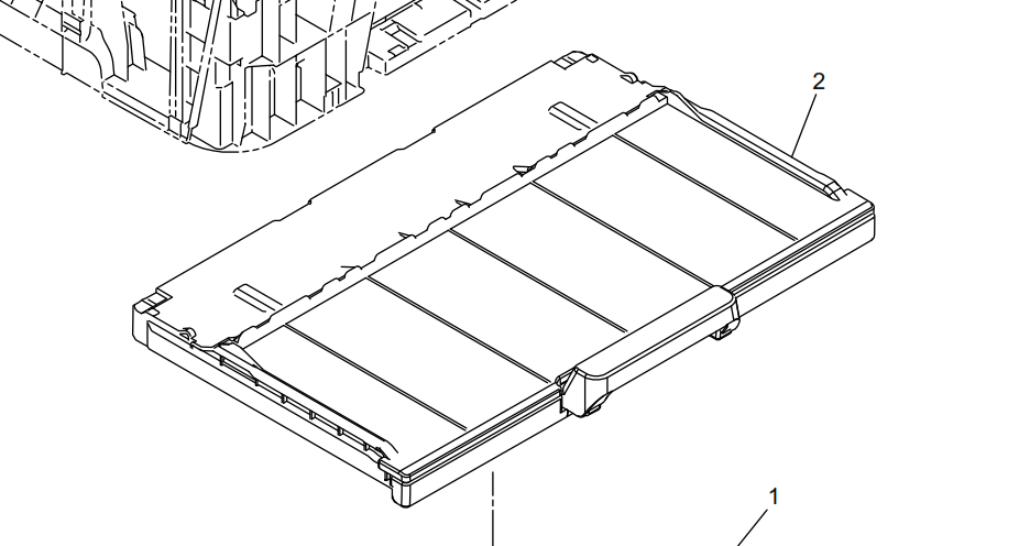Brother - D01GKV001 - Original Slide Out Paper Exit Support Tray (Dark ...